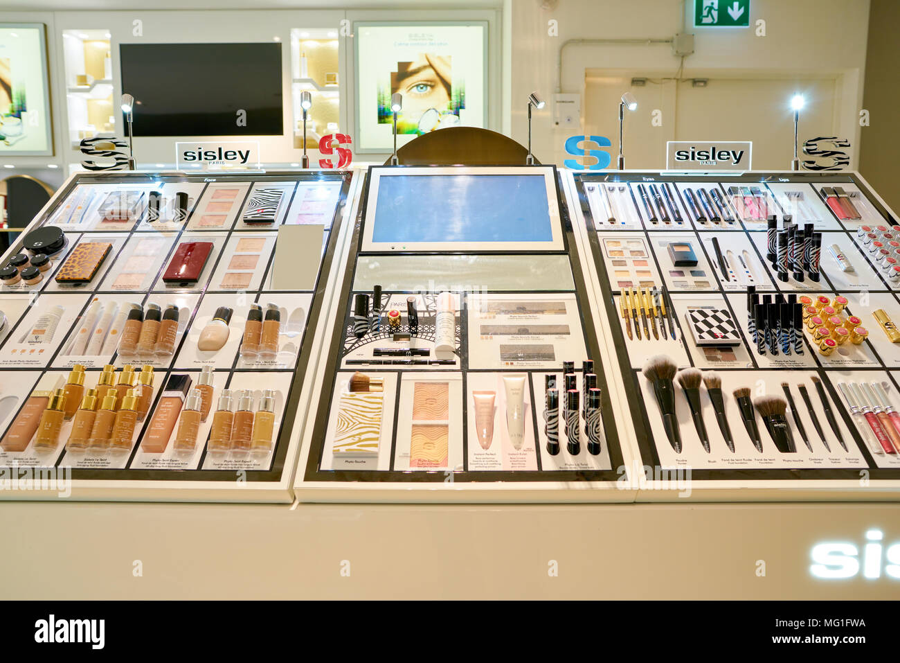 ROME, ITALY - CIRCA NOVEMBER, 2017: Sisley cosmetics sit on display at ...