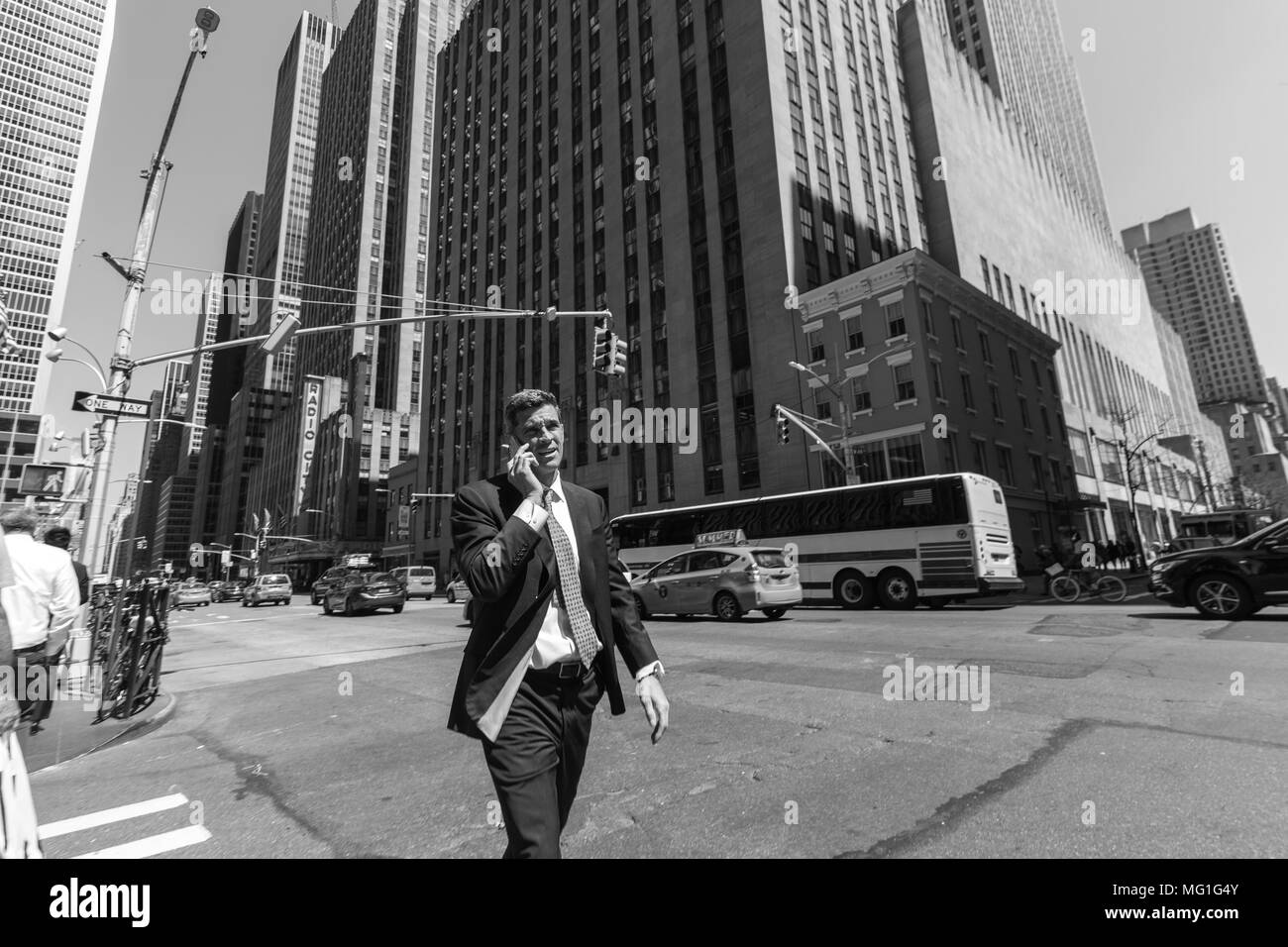 Cell phone man Black and White Stock Photos & Images - Alamy