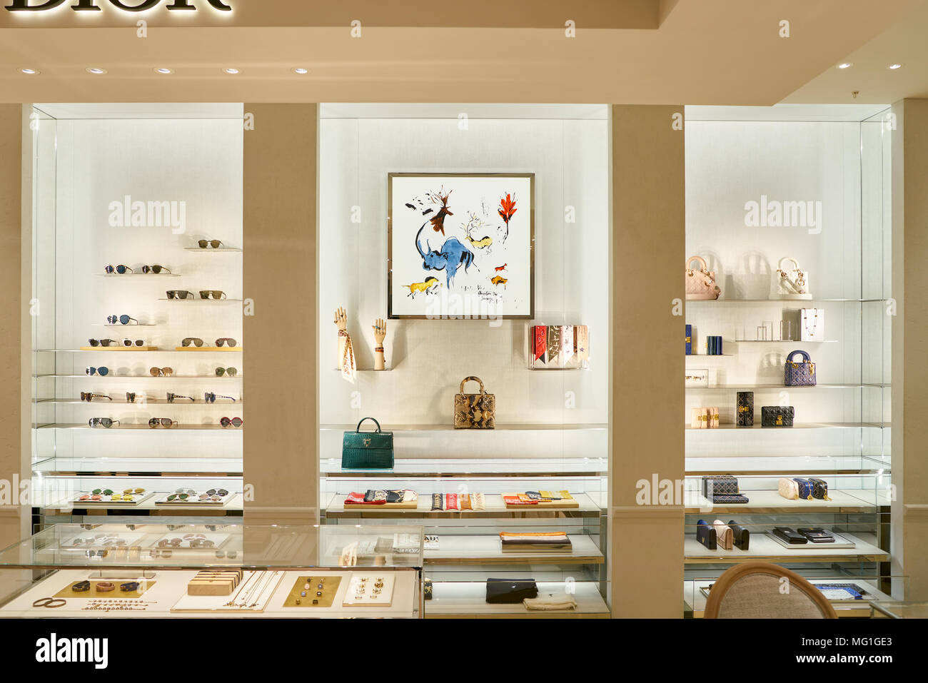 ROME, ITALY - CIRCA NOVEMBER, 2017: Dior products sit on display at a ...