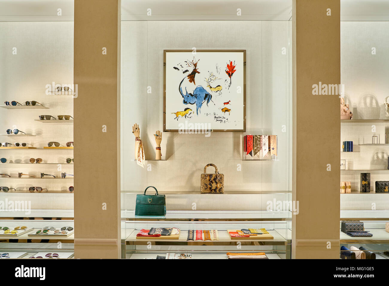 ROME, ITALY - CIRCA NOVEMBER, 2017: Dior products sit on display at a ...