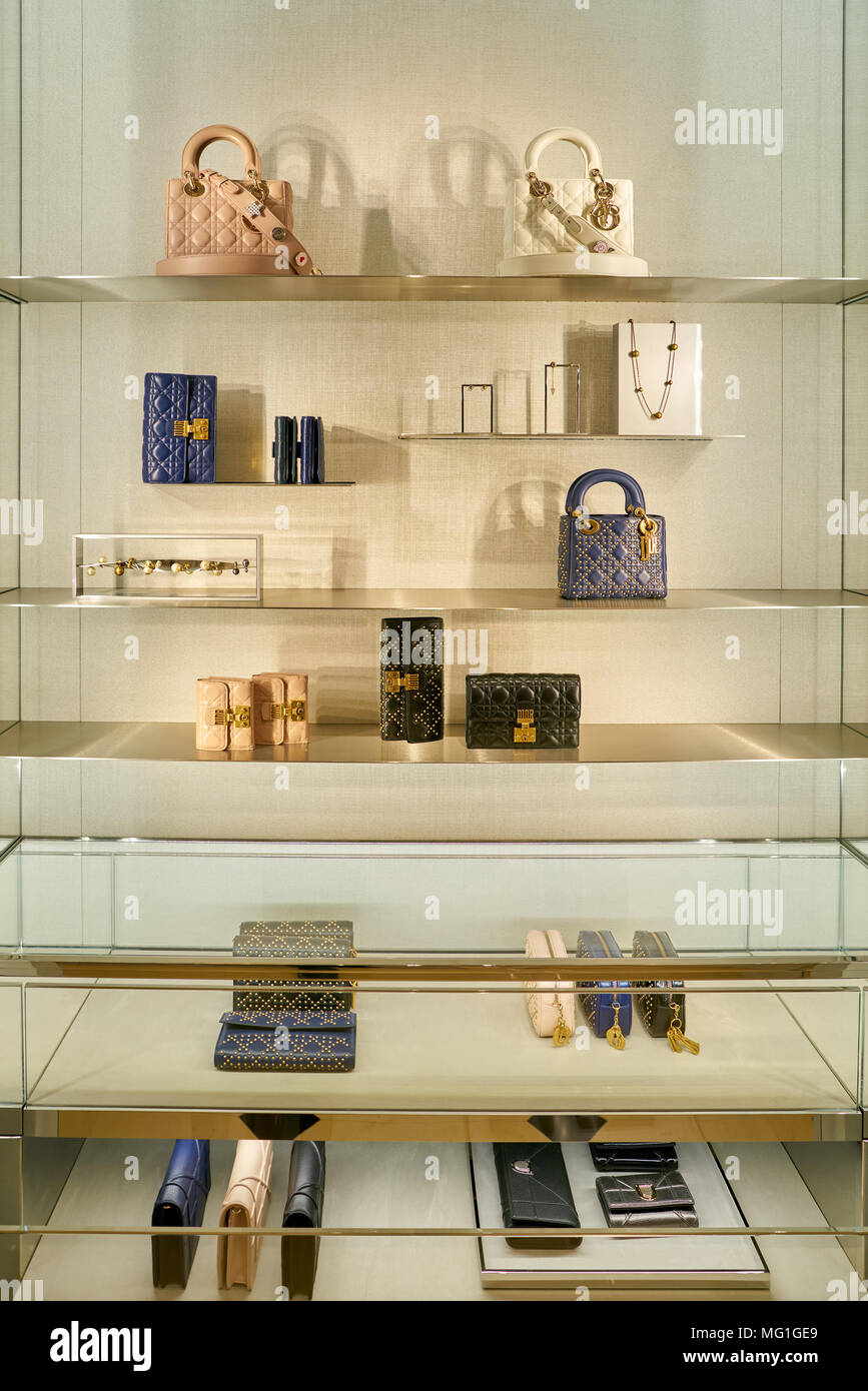 ROME, ITALY - CIRCA NOVEMBER, 2017: Dior products sit on display at a ...