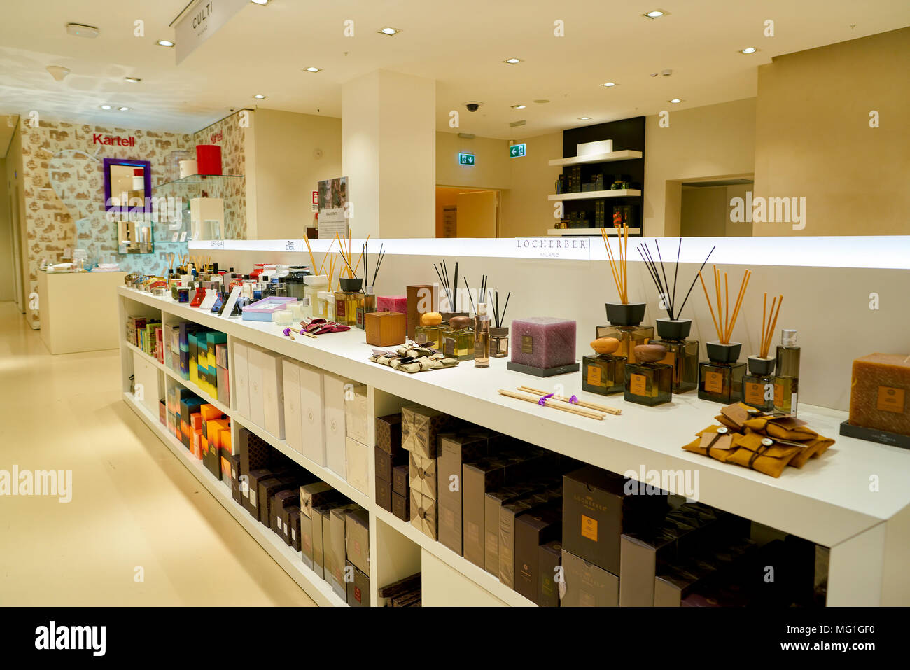 ROME, ITALY - CIRCA NOVEMBER, 2017: a variety of goods on display at a ...