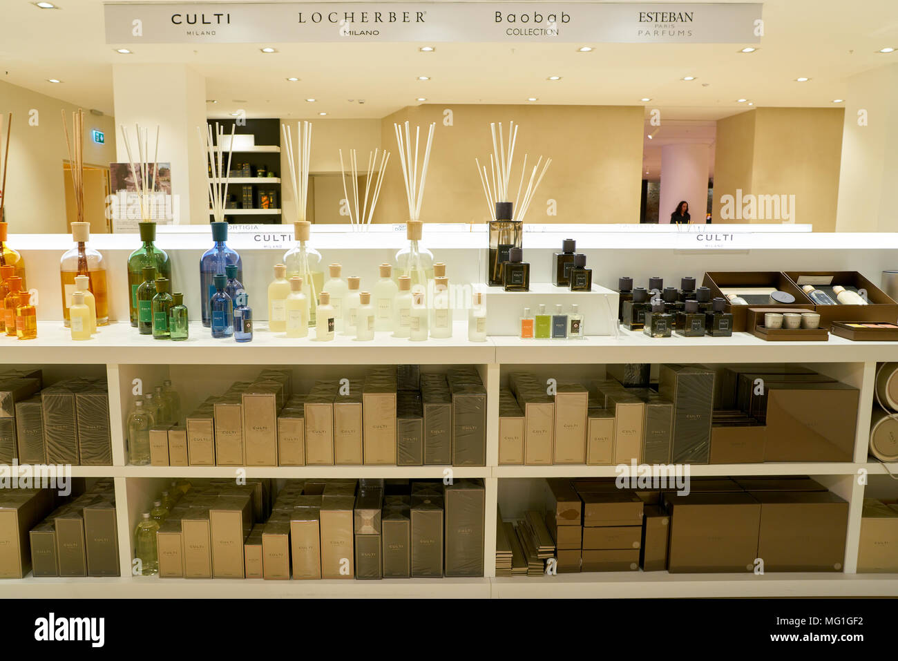 ROME, ITALY - CIRCA NOVEMBER, 2017: a variety of goods on display at a ...