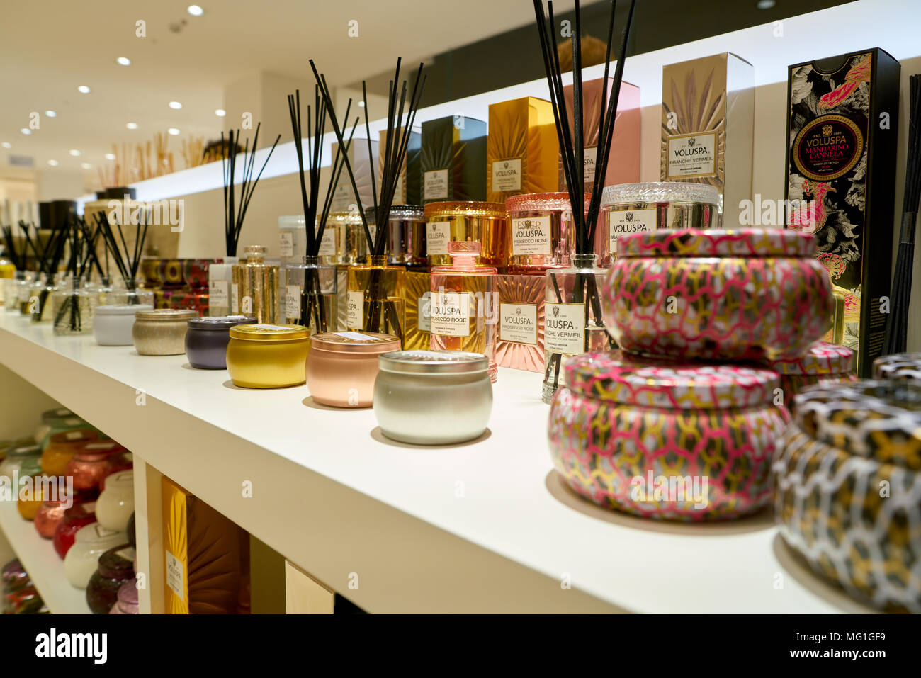 ROME, ITALY - CIRCA NOVEMBER, 2017: a variety of goods on display at a ...
