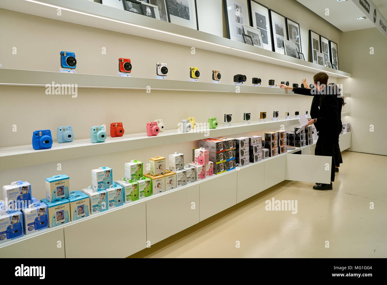 ROME, ITALY - CIRCA NOVEMBER, 2017: cameras on display at a second ...