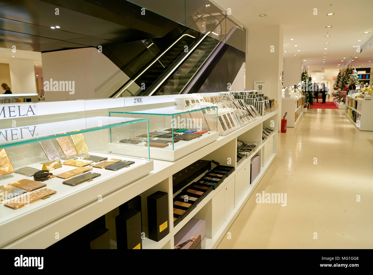 ROME, ITALY - CIRCA NOVEMBER, 2017: a variety of goods on display at a ...