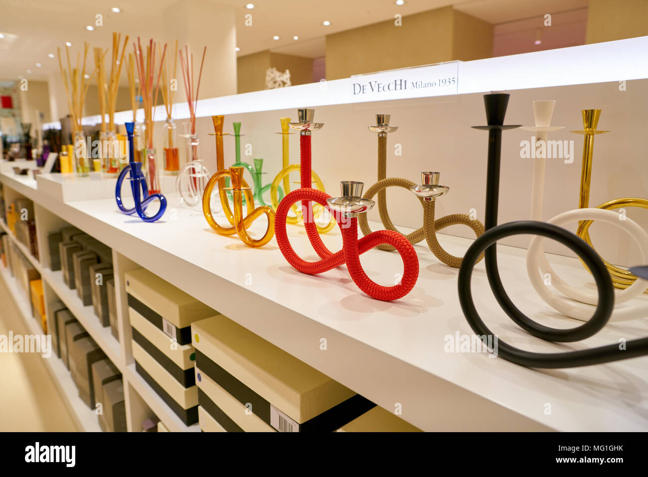 ROME, ITALY - CIRCA NOVEMBER, 2017: a variety of goods on display at a ...