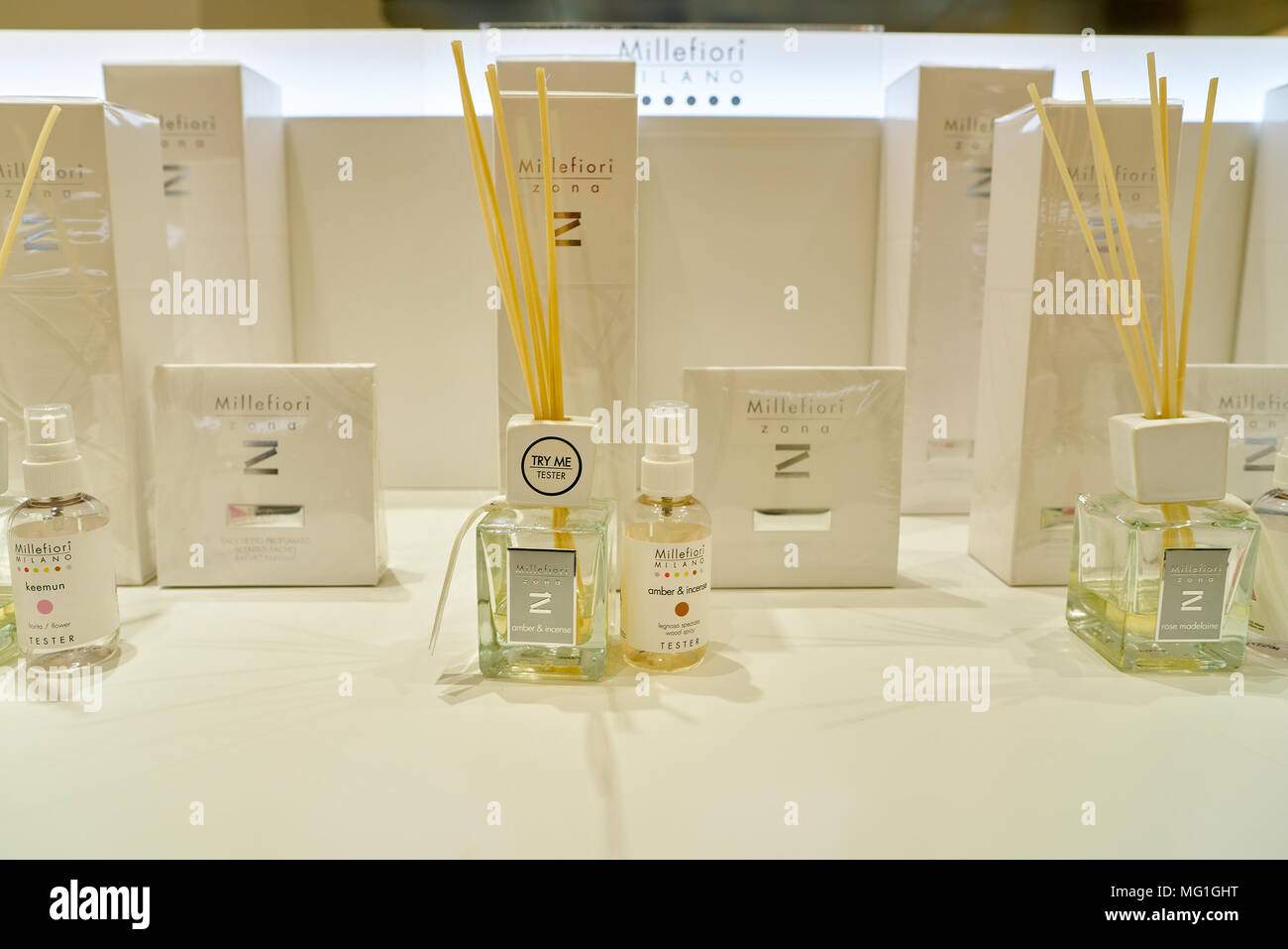 ROME, ITALY - CIRCA NOVEMBER, 2017: a variety of goods on display at a ...