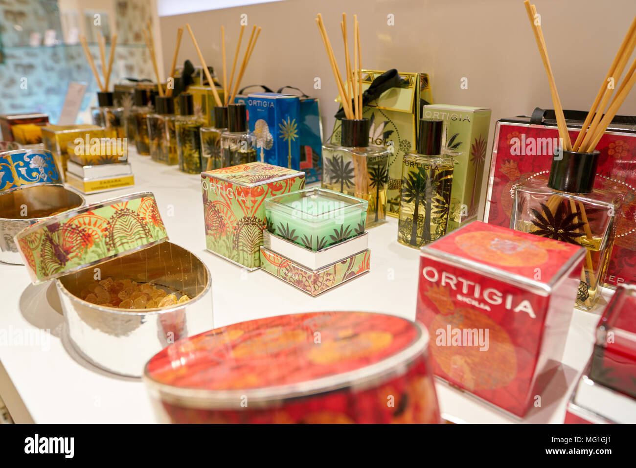 ROME, ITALY - CIRCA NOVEMBER, 2017: a variety of goods on display at a ...