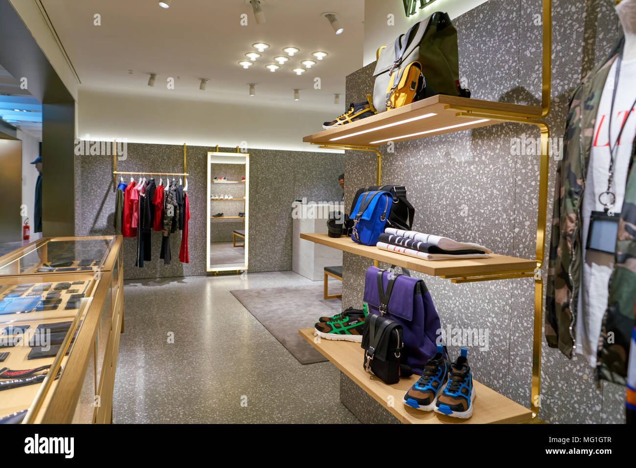 ROME, ITALY - CIRCA NOVEMBER, 2017: Valentino products on display at a ...