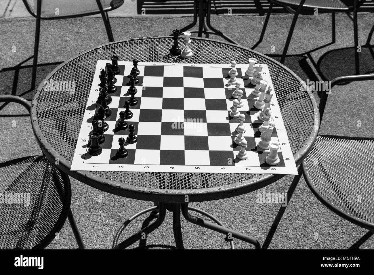 Chess board without chess pieces Black and White Stock Photos & Images ...