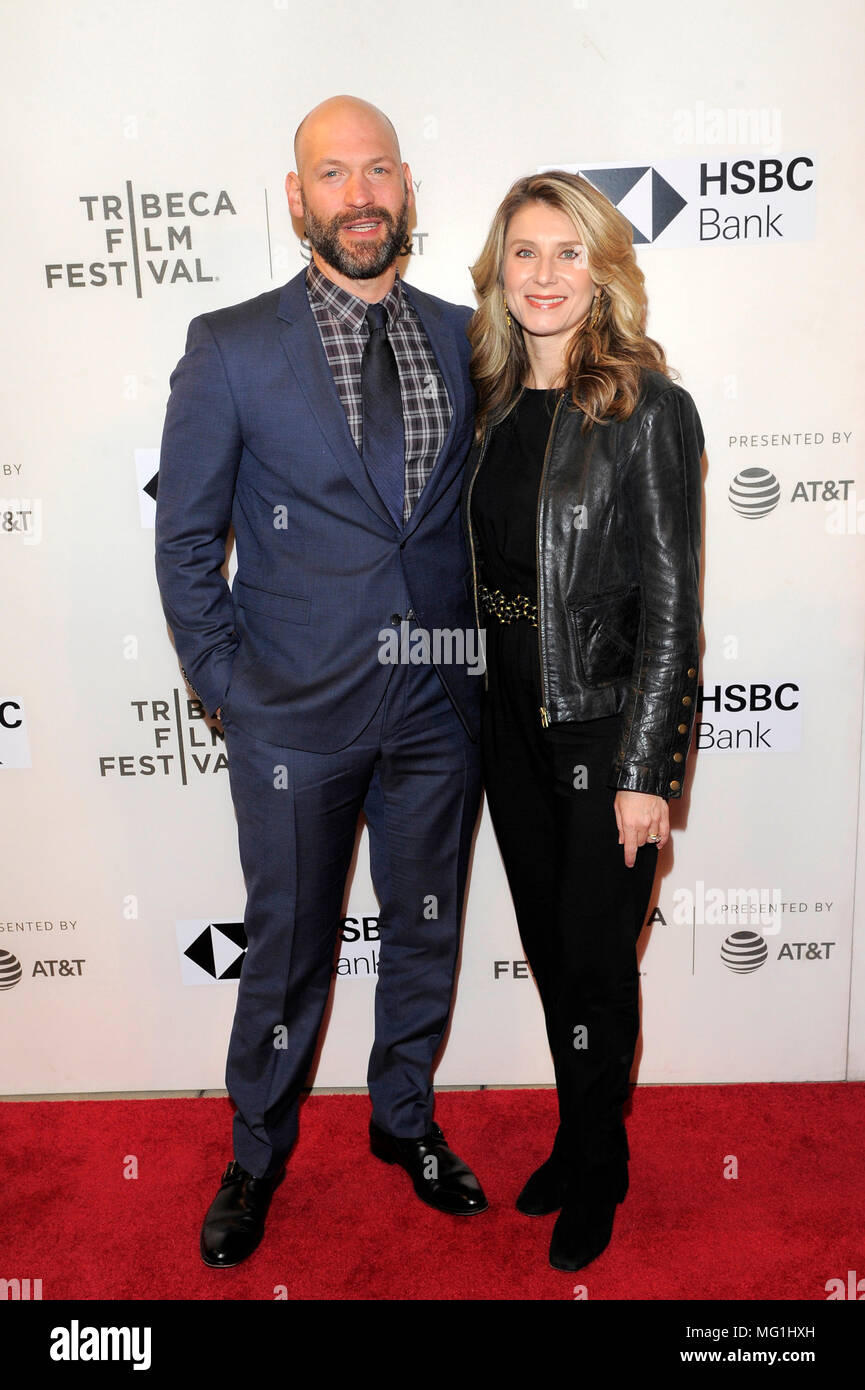NEW YORK, NY - APRIL 21: Actor Corey Stoll (L) attends the premiere of ...