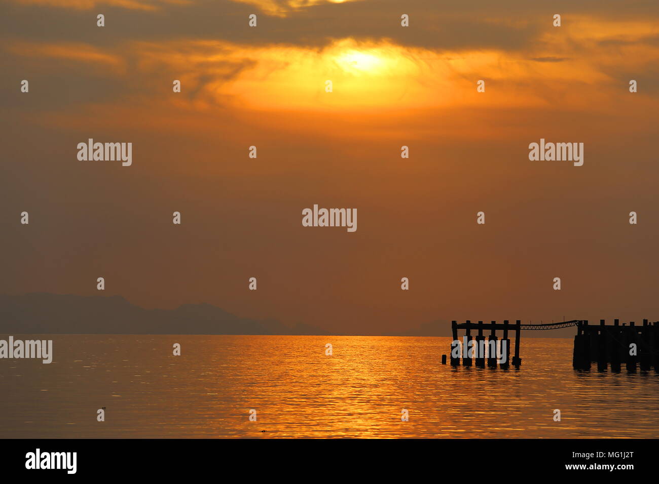 sunset at Nathon beach,Samui,Thailand Stock Photo - Alamy