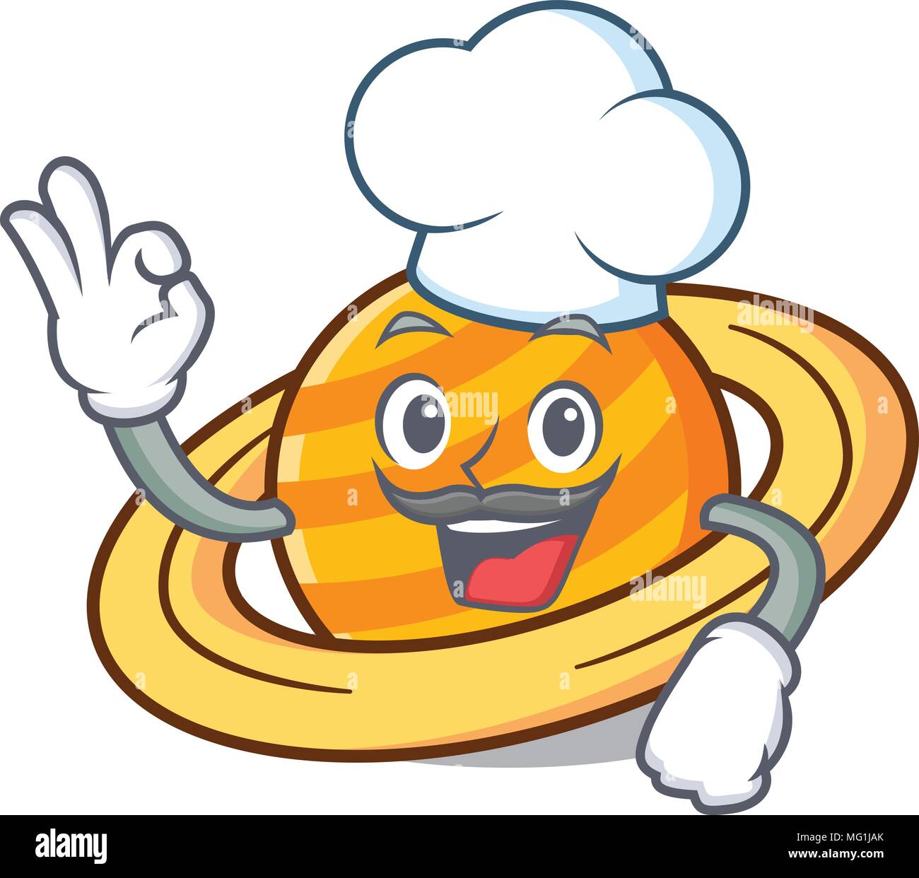 Chef planet saturnus character cartoon Stock Vector Image & Art - Alamy