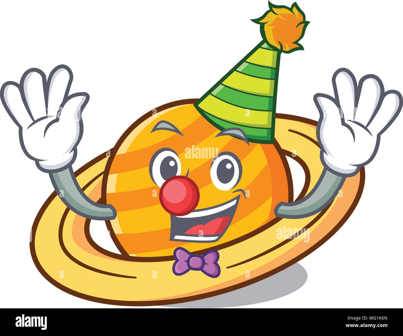 Clown planet saturnus mascot cartoon Stock Vector Image & Art - Alamy