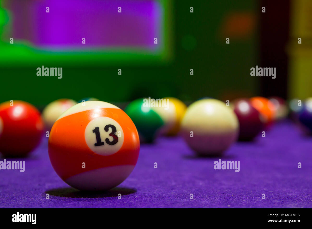 Number 13 pool ball hi-res stock photography and images - Alamy
