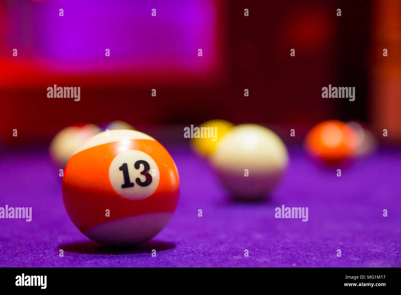 Number 13 pool ball hi-res stock photography and images - Alamy