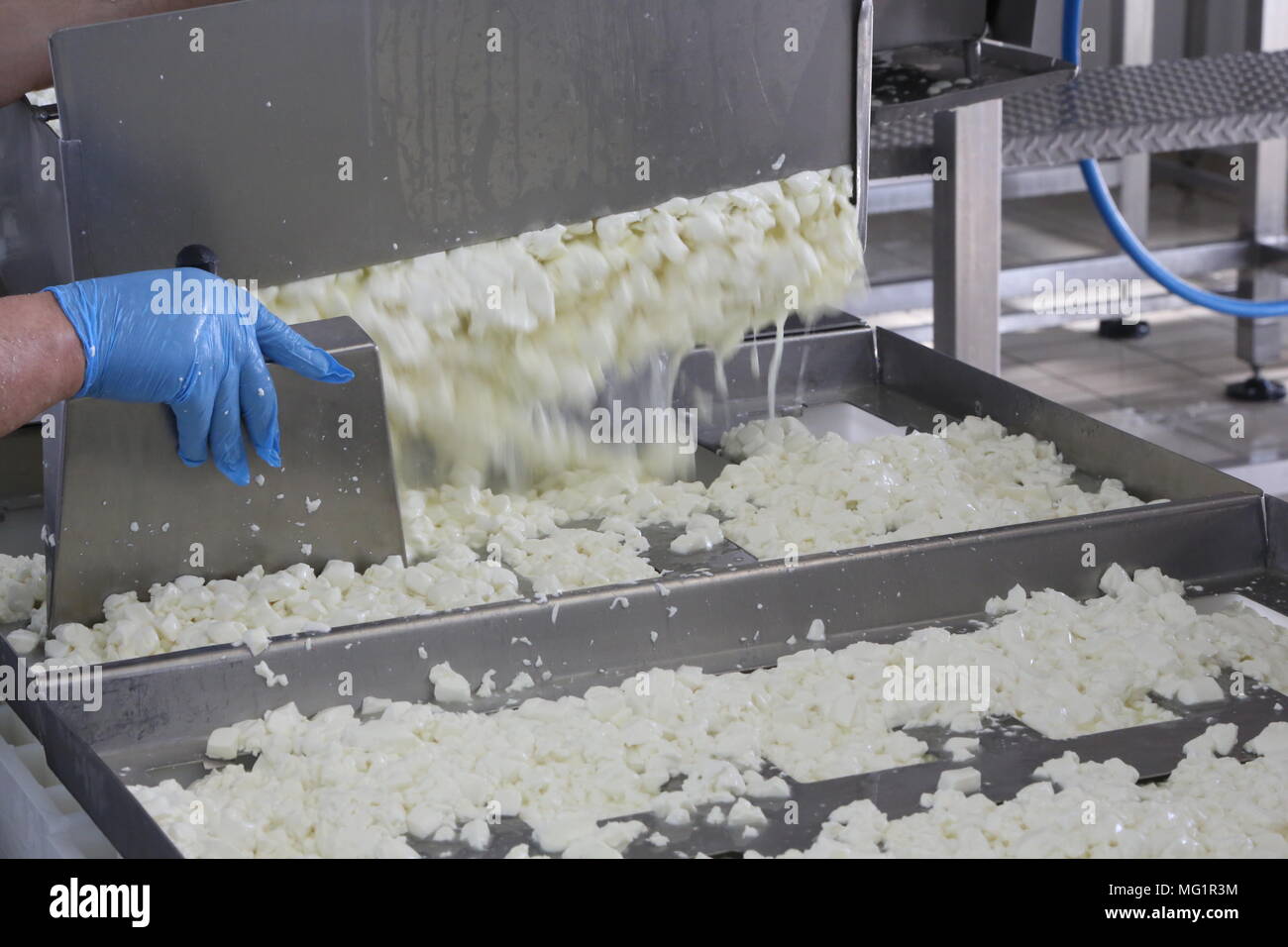Cheese factory in Greece Stock Photo - Alamy