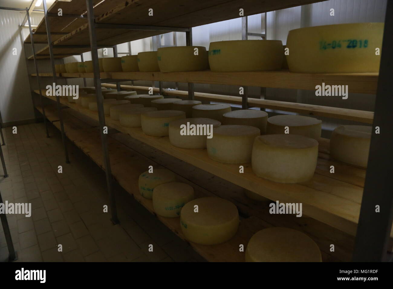 Cheese factory in Greece Stock Photo - Alamy
