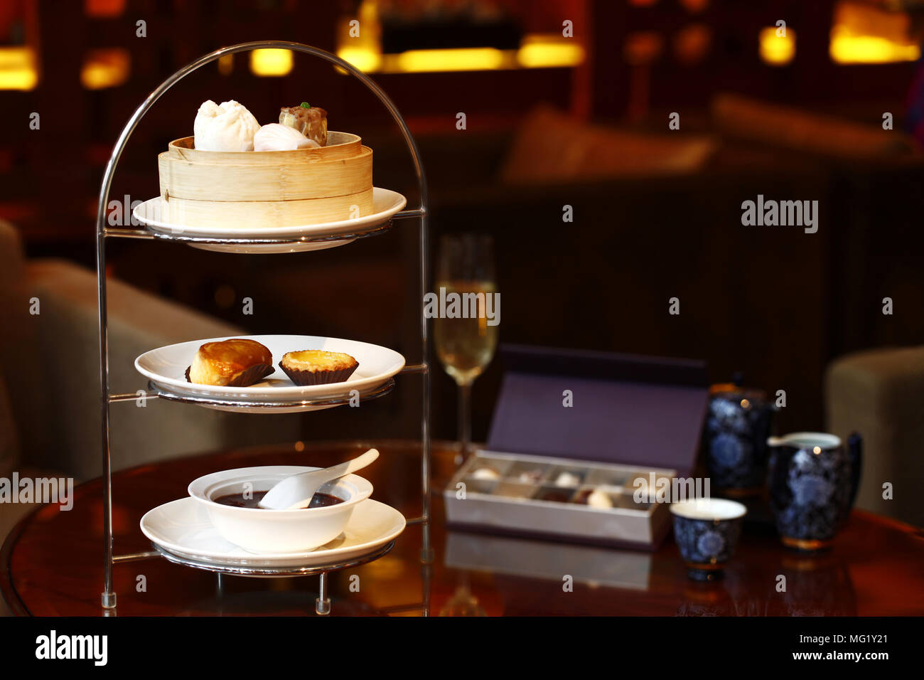 afternoon tea set Stock Photo - Alamy