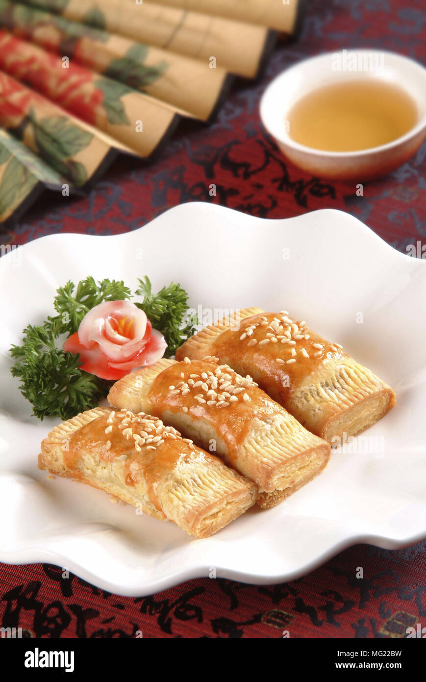 BBQ Pork puff Stock Photo - Alamy