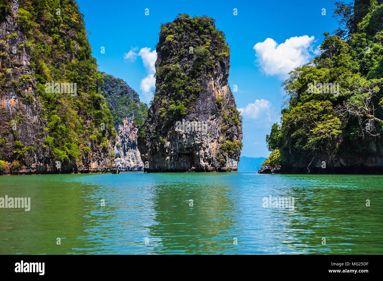 Koh Panak geological formation island in Phang Nga bay. Tailand Stock ...