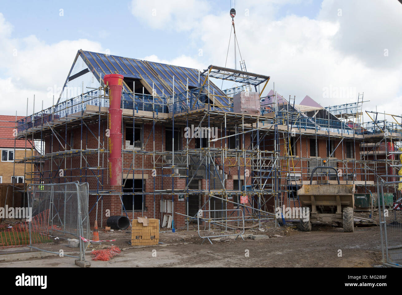 New homes being built in Peterborough, Cambridgeshire Stock Photo - Alamy