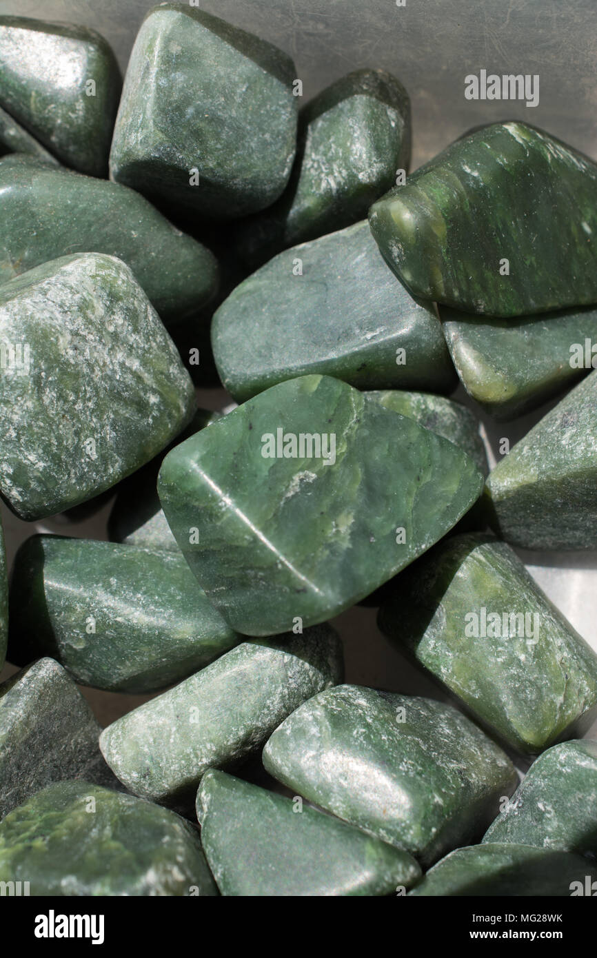 jade gem stone as natural mineral rock specimen Stock Photo - Alamy