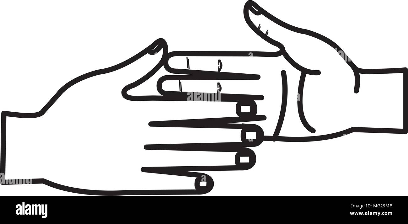 hands human touching icon Stock Vector Image & Art - Alamy