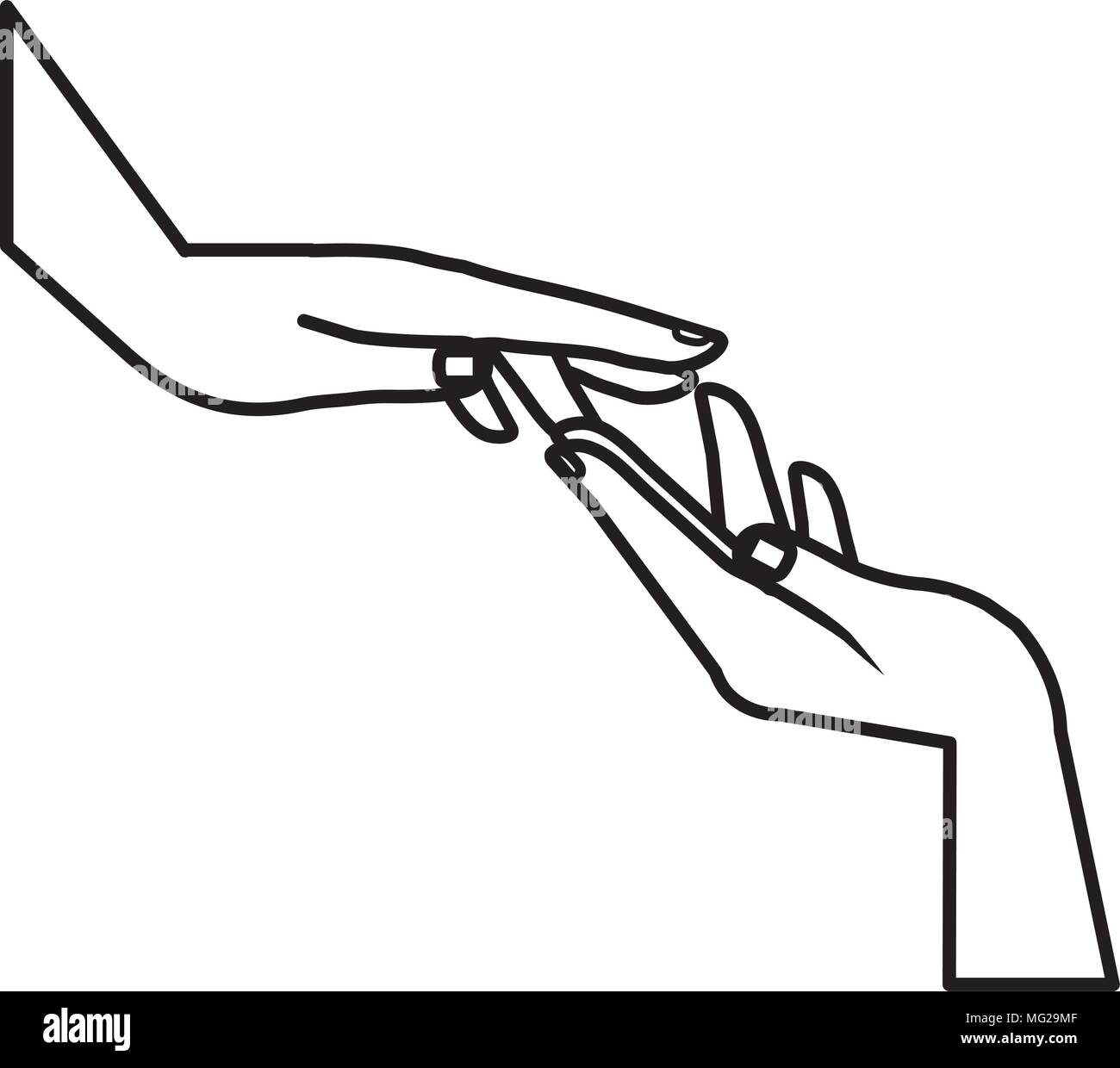 hands human touching icon Stock Vector Image & Art - Alamy