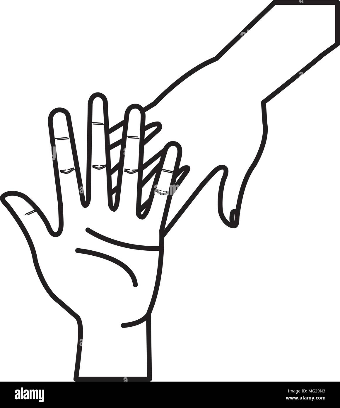 hands human touching icon Stock Vector Image & Art - Alamy