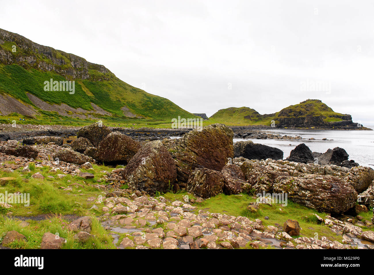 Spectacular view of the Giant's Causeway and Causeway Coast, the result ...