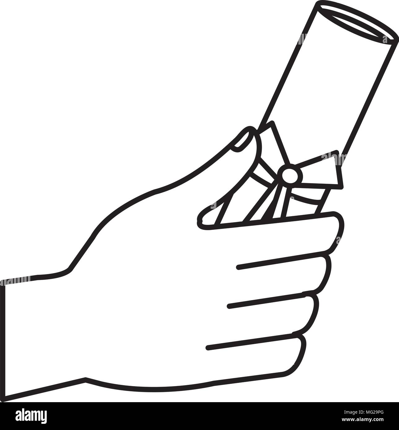 hand human with graduation diploma Stock Vector Image & Art - Alamy