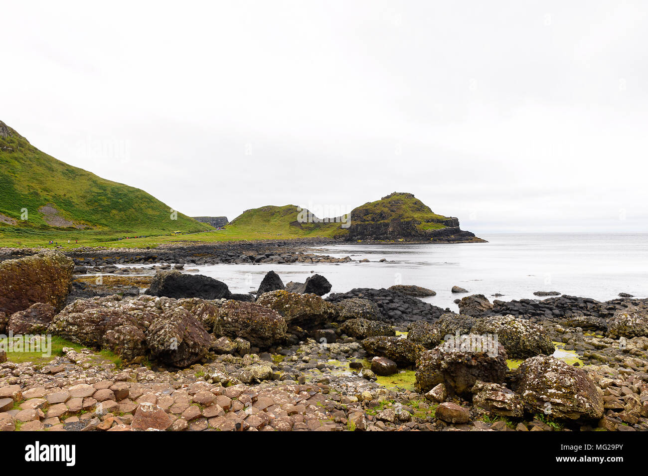 Spectacular view of the Giant's Causeway and Causeway Coast, the result ...