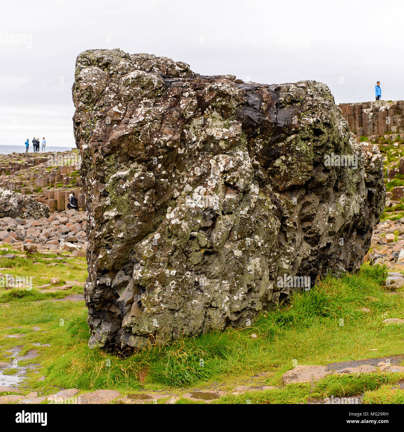 Spectacular view of the Giant's Causeway and Causeway Coast, the result ...