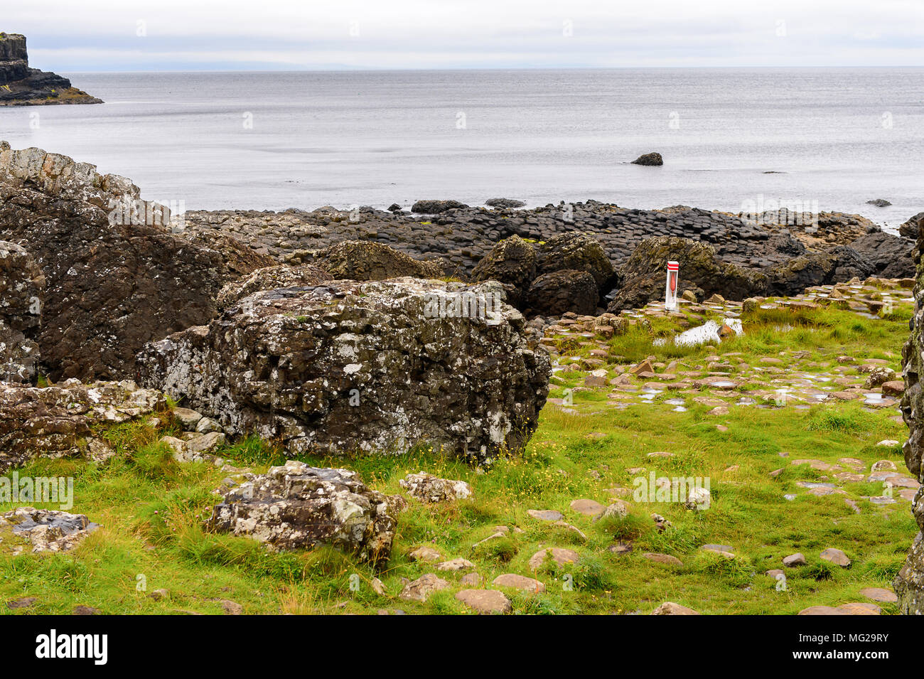 Spectacular view of the Giant's Causeway and Causeway Coast, the result ...
