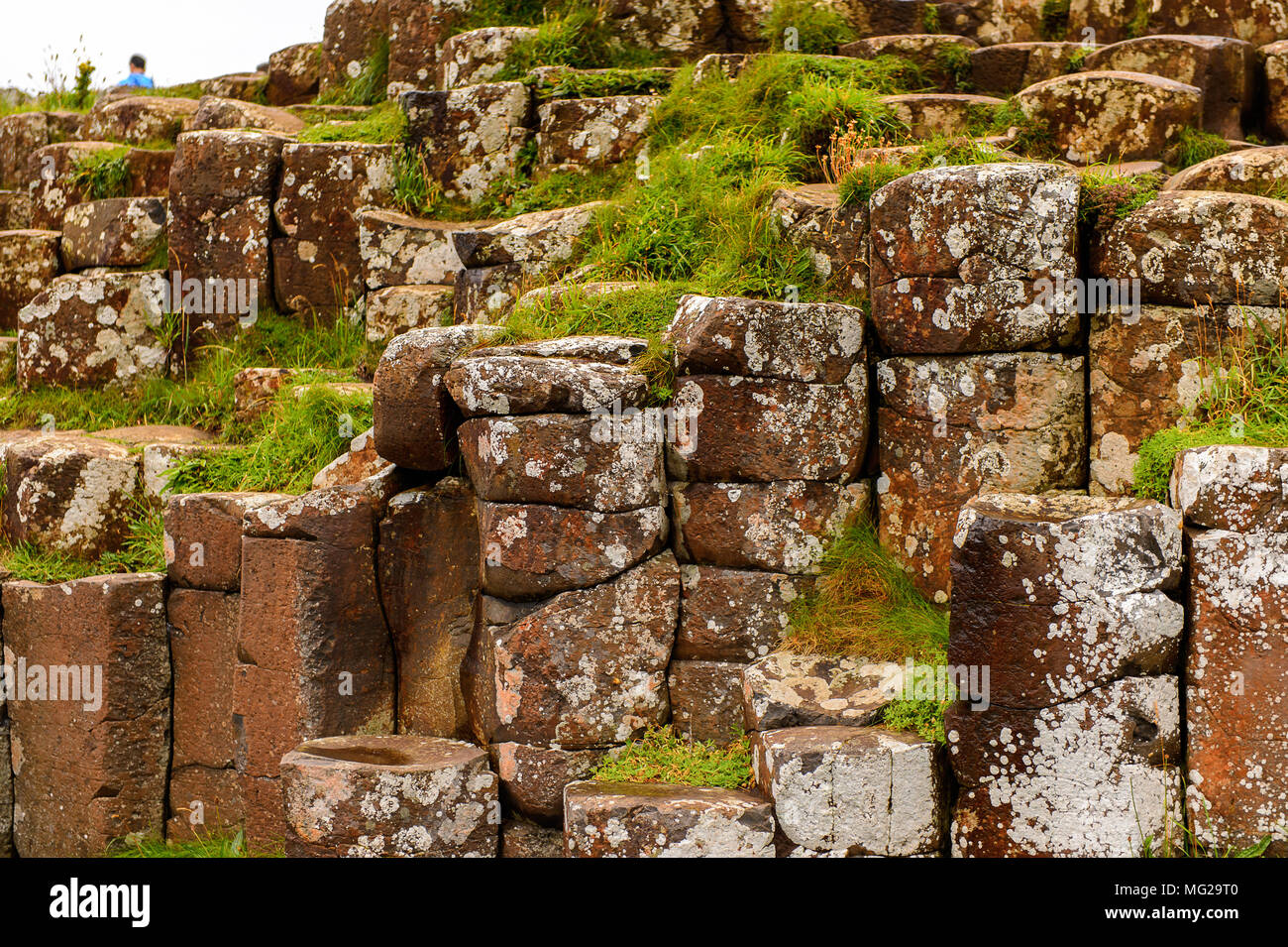 Basalt rocks of the Giant's Causeway and Causeway Coast, the result of ...