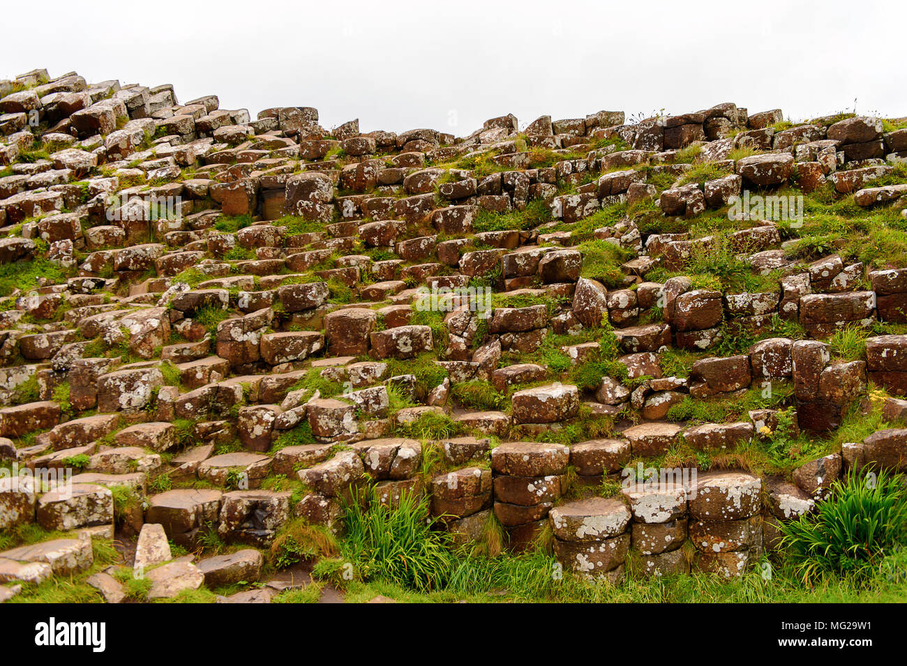 Basalt rocks of the Giant's Causeway and Causeway Coast, the result of ...