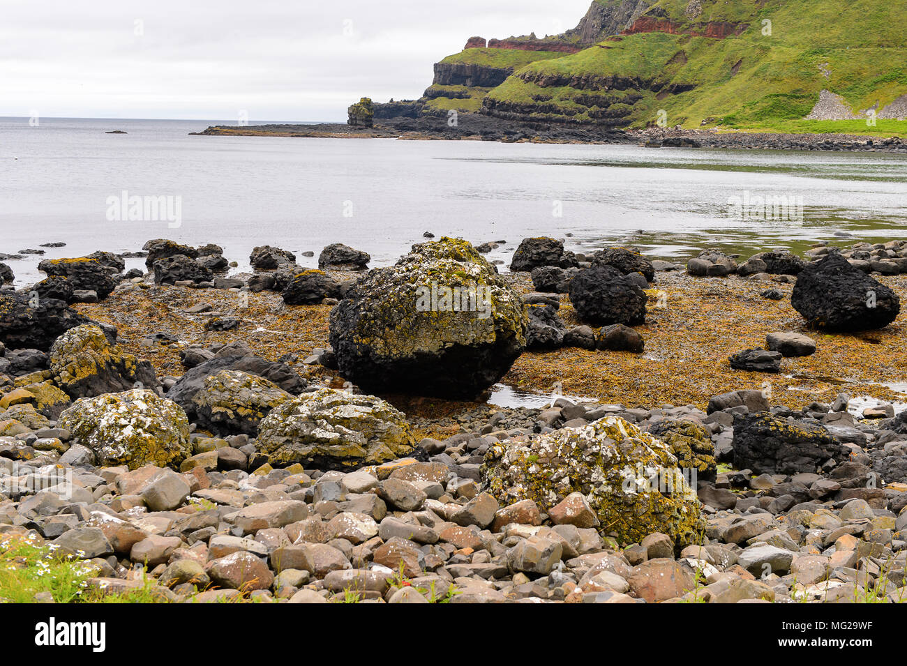 Spectacular view of the Giant's Causeway and Causeway Coast, the result ...