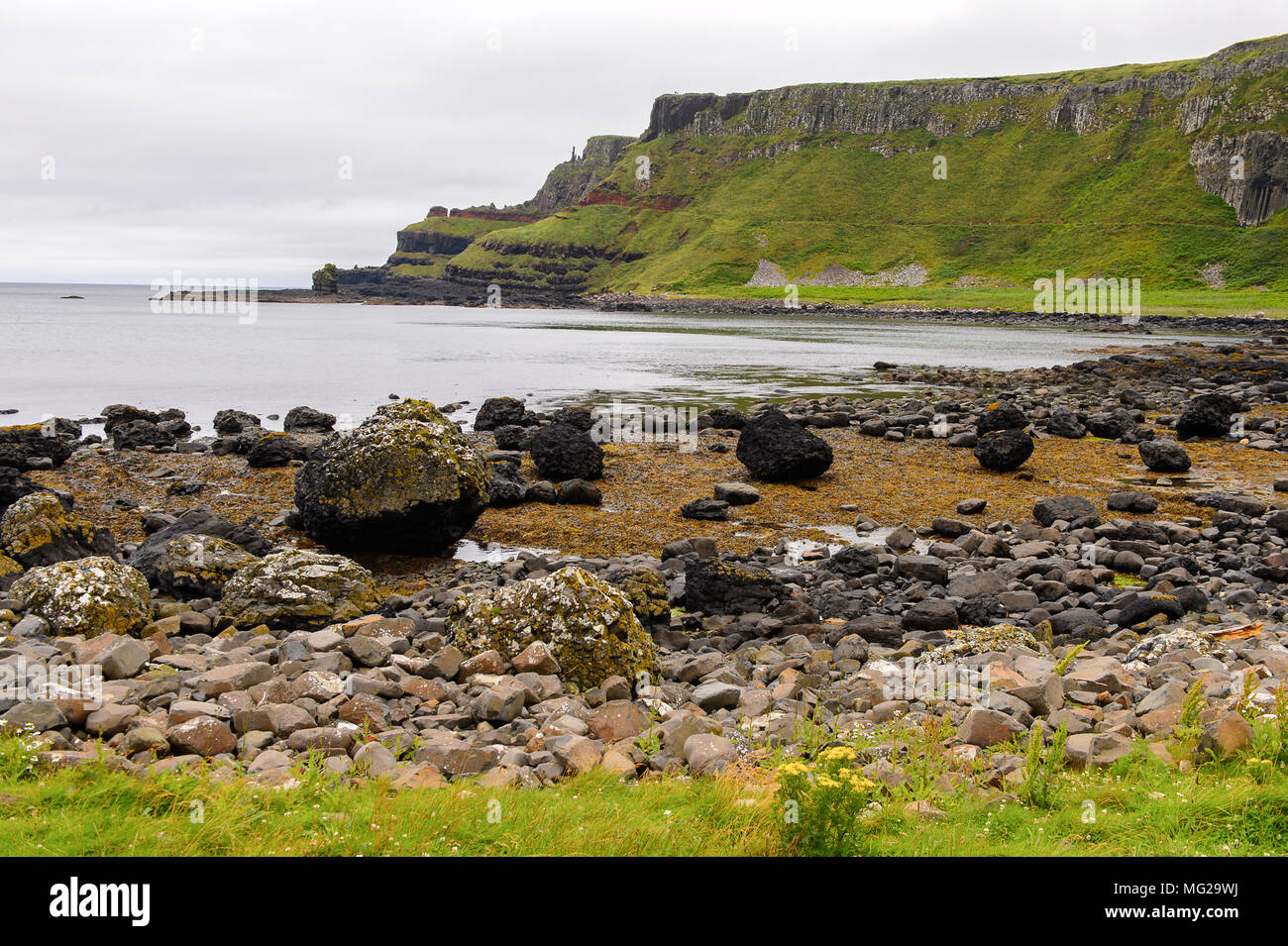 Spectacular view of the Giant's Causeway and Causeway Coast, the result ...