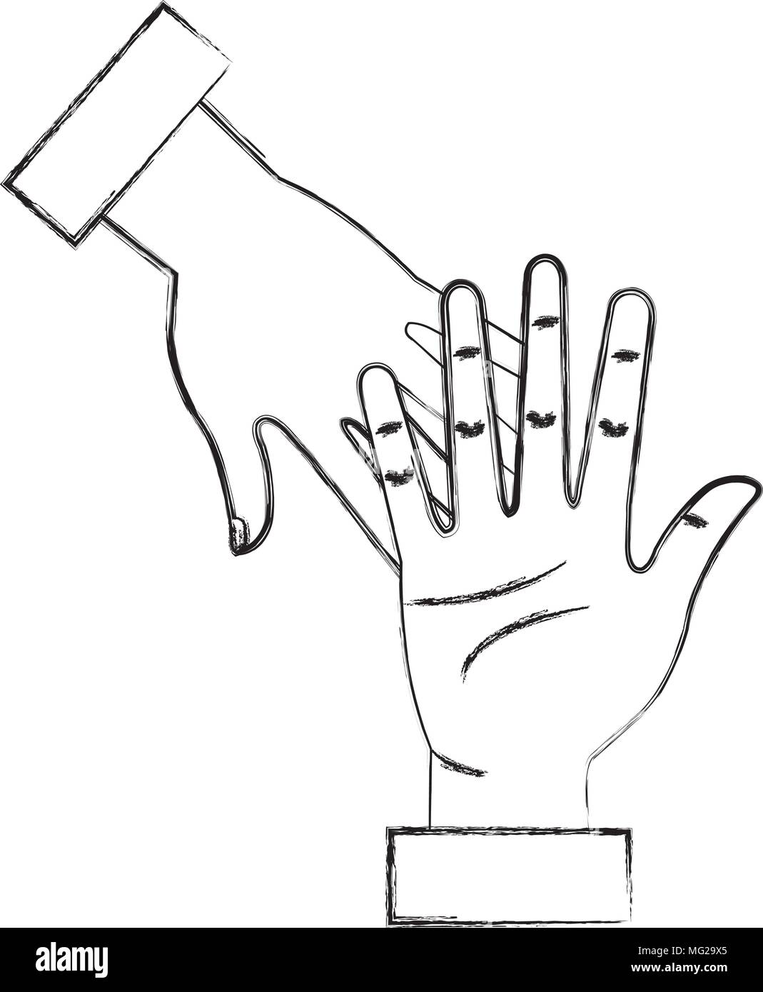 Hand outreached Stock Vector Images - Alamy