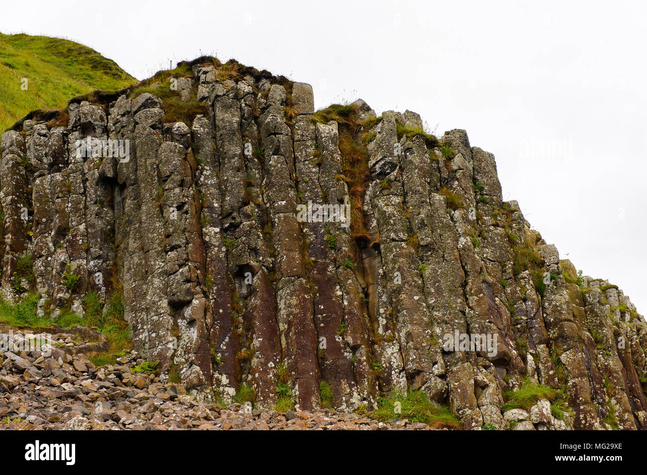 Basalt rocks of the Giant's Causeway and Causeway Coast, the result of ...