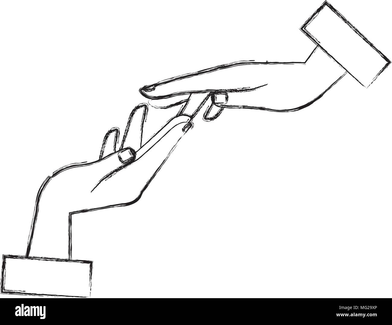 hands human touching icon Stock Vector Image & Art - Alamy