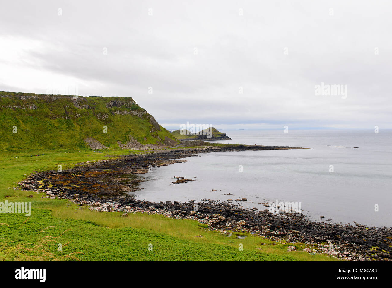 Panorama of the Giant's Causeway and Causeway Coast, the result of an ...