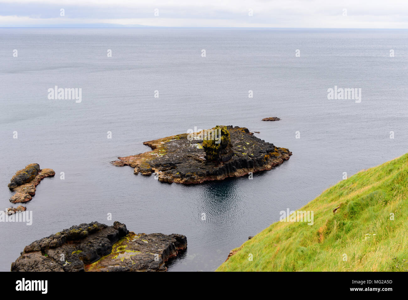 Panorama of the Giant's Causeway and Causeway Coast, the result of an ...