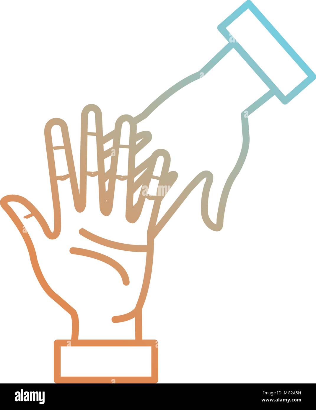 hands human touching icon Stock Vector Image & Art - Alamy