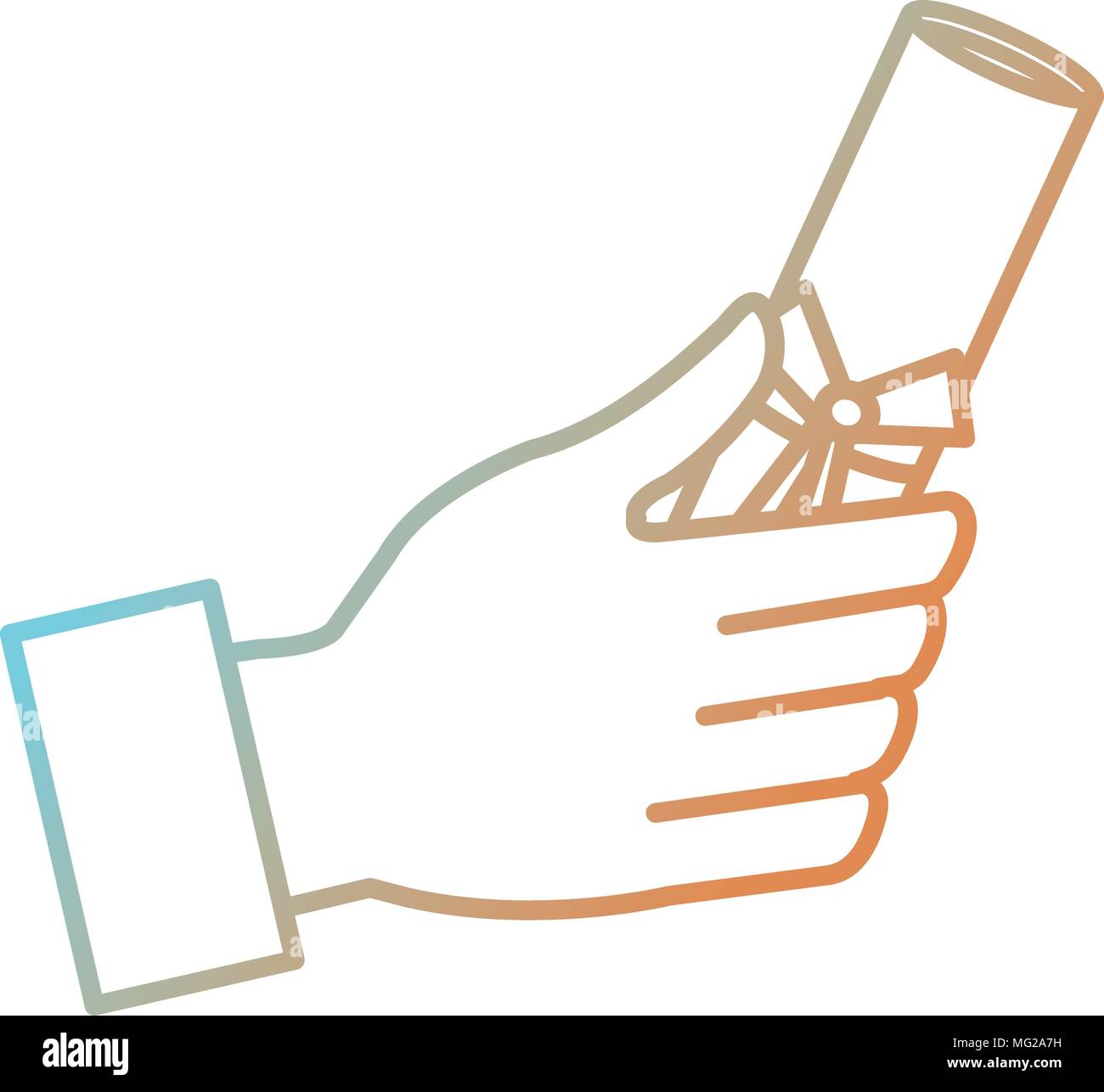 hand human with graduation diploma Stock Vector Image & Art - Alamy