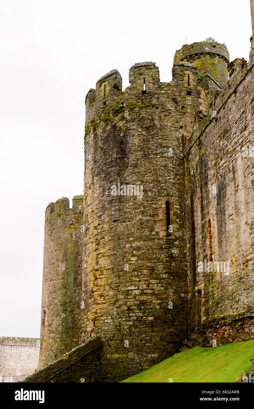 Conway Castle is a medieval fortification in Conwy, Wales, UNESCO World ...