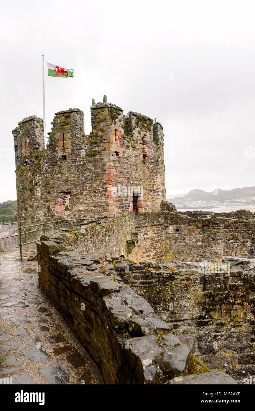 Conway Castle is a medieval fortification in Conwy, Wales, UNESCO World ...
