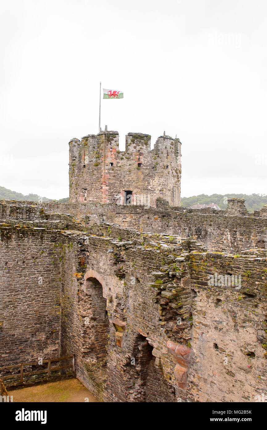 Conway Castle is a medieval fortification in Conwy, Wales, UNESCO World ...